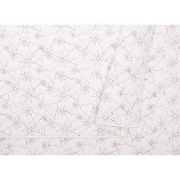 Jessica Simpson | Bedding | 3pc Fullqueen Flower Heart Reversible Quilt ...